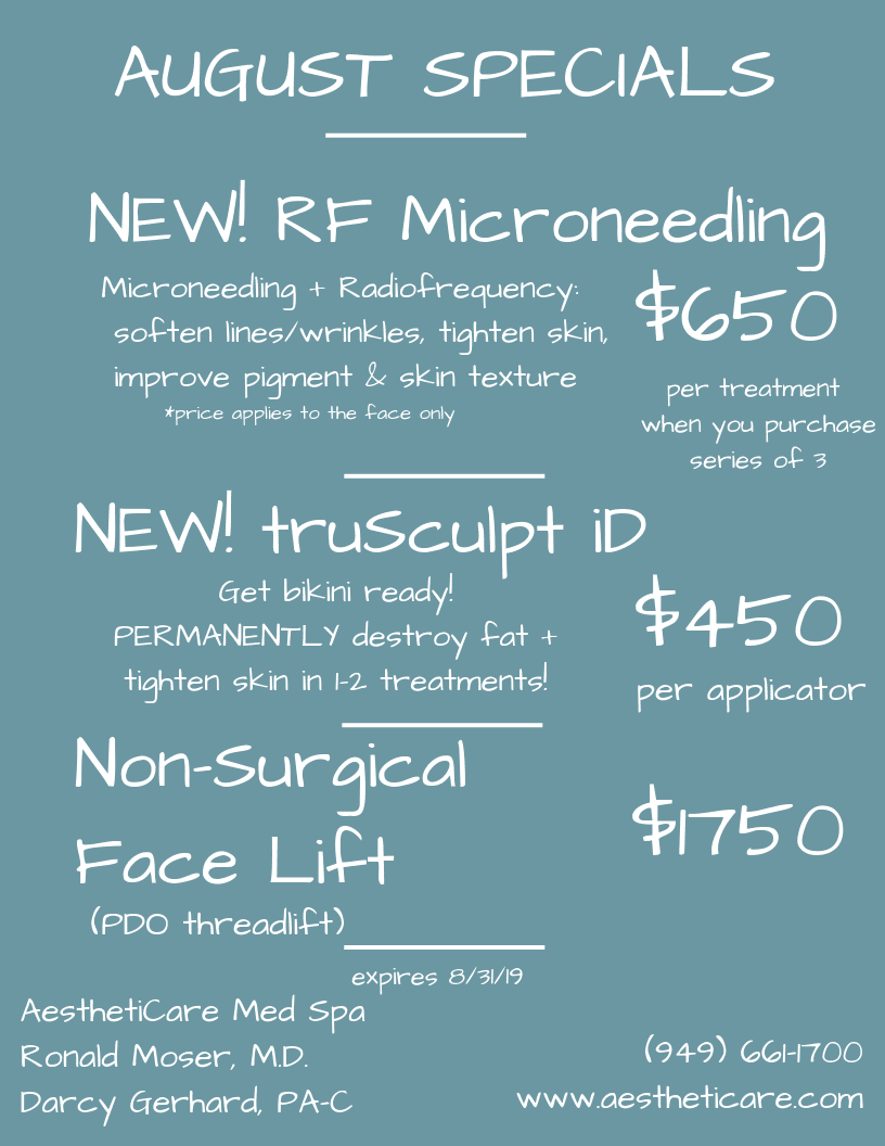 MedSpa Specials | Orange County & Riverside | AesthetiCare
